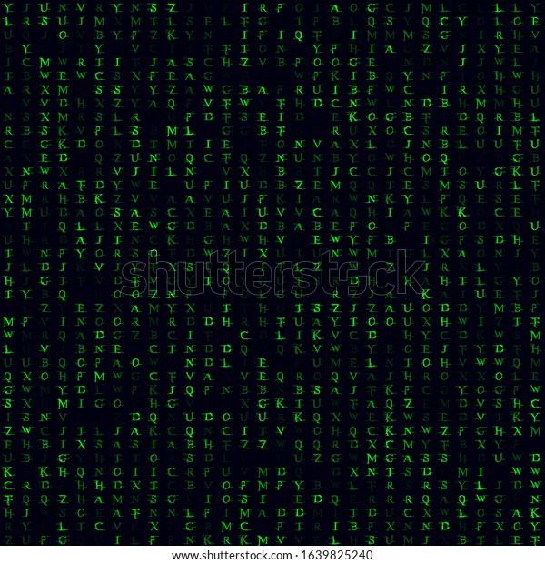 Digital Background Green Filled Alphabet Seamless Stock Vector (Royalty ...