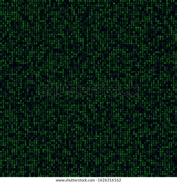 Digital Background Green Filled Alphabetical Background Stock Vector ...