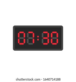 Digital Black Alarm Clock Displaying 730 Stock Vector (Royalty Free ...