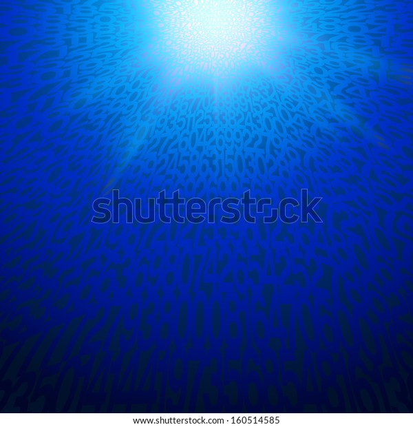 Digital Blue Background Background Numbers Blue Stock Vector (Royalty ...