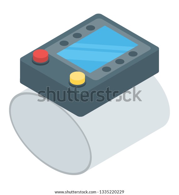Digital Bp Apparatus Icon Isometric Vector Stock Vector (Royalty Free ...