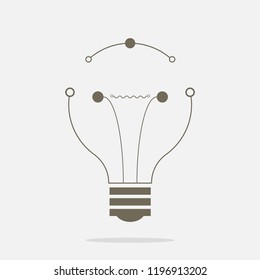 Digital Bulb Logo Information Technologylighting Growth Stock Vector ...