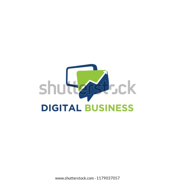 Digital Business Logo Template Stock Vector (Royalty Free) 1179037057 ...