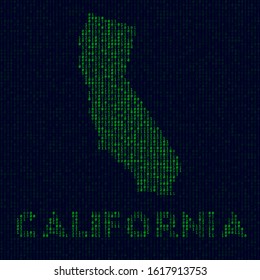 Digital California Logo Us State Symbol Stock Vector (Royalty Free ...