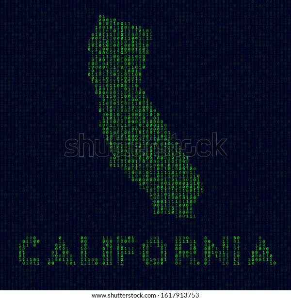 Digital California Logo Us State Symbol Stock Vector (Royalty Free ...