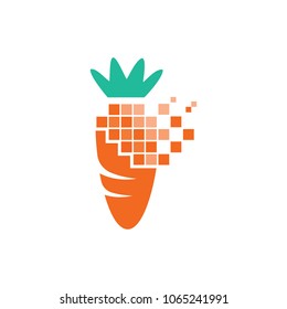 Digital Carrot Vegetable Online Computer Symbol Stock Vector (Royalty ...
