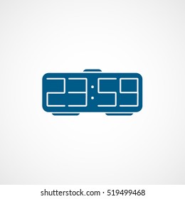 Digital Clock Blue Flat Icon On Stock Vector (Royalty Free) 519499468 ...