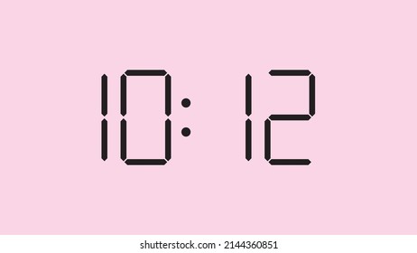 Digital Clock Close Displaying 1012 Oclock Stock Vector (Royalty Free ...