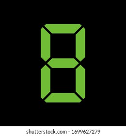 Digital Clock Number 0 Led Digit: เวกเตอร์สต็อก (ปลอดค่าลิขสิทธิ์ ...