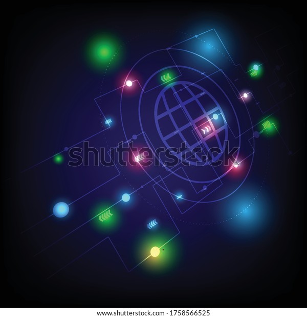 Digital Communications Lines Around World Stock Vector (Royalty Free ...