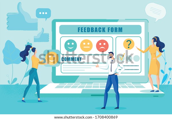 Digital Customer Feedback Form Client Testimonials Stock Vector ...