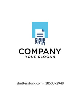 Digital Document Logo Illustration Design Vector Stock Vector (Royalty ...