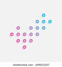 Digital Dotted Check Mark Icon Colored Stock Vector (Royalty Free ...