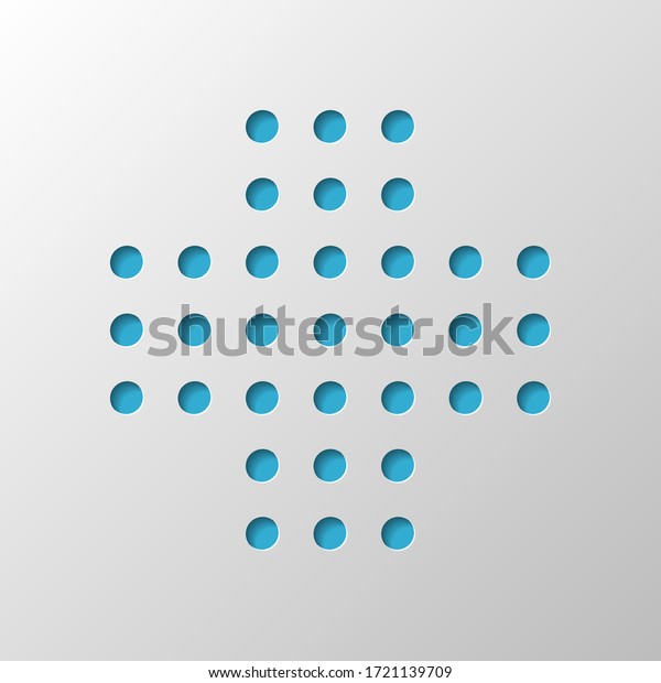 Digital Dotted Plus Positive Medical Symbol Stock Vector (Royalty Free ...