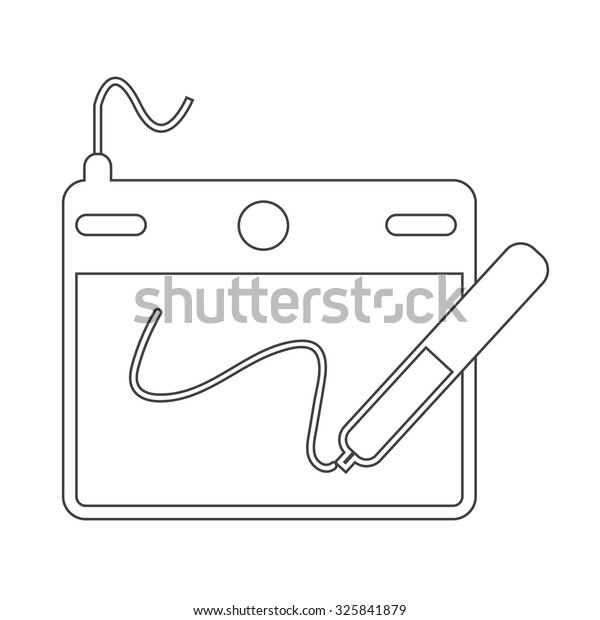 Digital Drawing Board Icon Stock Vector (Royalty Free) 325841879 ...