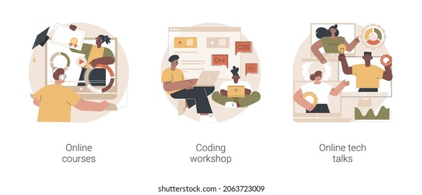 Digital Education Abstract Concept Vector Illustration Stock Vector ...