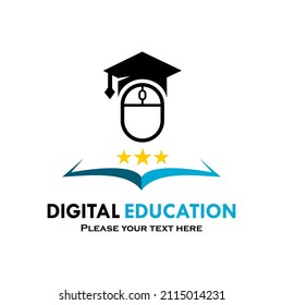 Digital Education Logo Template Illustration: เวกเตอร์สต็อก (ปลอดค่า ...
