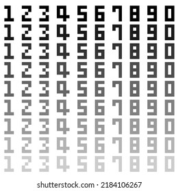 Digital Electronic Numbers Set Isolated On Stock Vector (Royalty Free ...