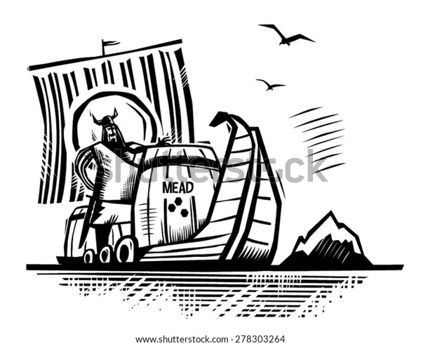 Digital Engraving Black White Vector Line Stock Vector (Royalty Free ...