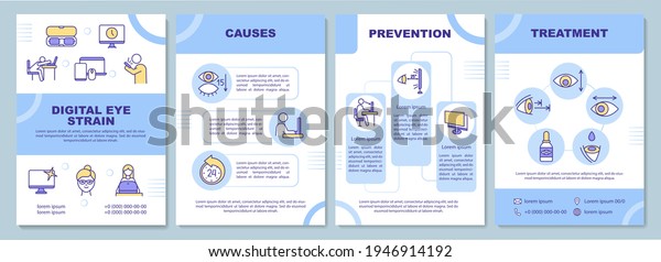 Digital Eye Strain Brochure Template Illness Stock Vector (Royalty Free ...