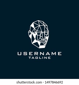 Digital Face Logo Design Inspiration Polygon Stock Vector (Royalty Free ...