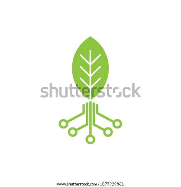 Digital Farm Logo Icon Stock Vector (Royalty Free) 1077929861