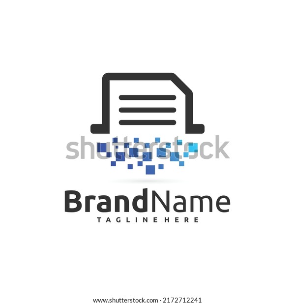Digital File Logo Design Template Stock Vector (Royalty Free ...