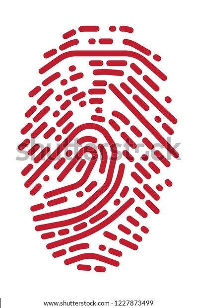 Digital Fingerprint Access Denied Stock Vector (Royalty Free ...