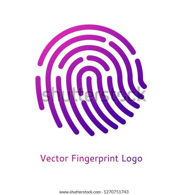 Digital Fingerprint On White Background Trend Stock Vector (Royalty ...