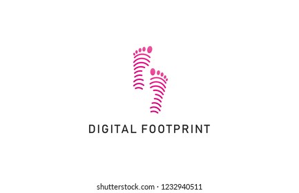 Digital Footprint Logo Stock Vector (Royalty Free) 1232940511 ...