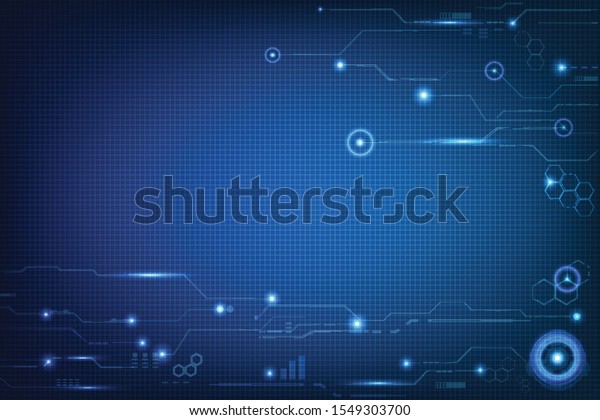 Digital Future Blue Abstract Backgroundvector Illustration Stock Vector ...