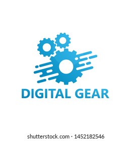 Digital Gear Logo Template Design Vector Stock Vector (Royalty Free ...