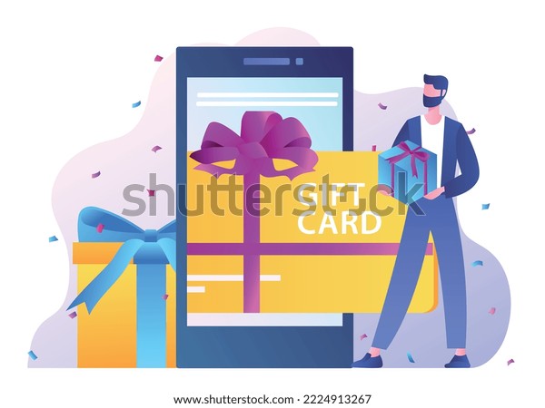 Digital Gift Card Gift Voucher Coupon Stock Vector (Royalty Free ...