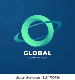 Digital Global Communication Logo Template Vector Stock Vector (Royalty ...