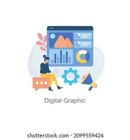 Digital Graphic Vector Illustration Isolated On Stock Vector (Royalty ...