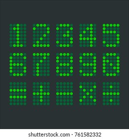 Digital Green Numbers Display Board Stock Vector (Royalty Free ...