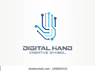 Digital Hand Creative Symbol Concept Robot Stock Vector (Royalty Free ...