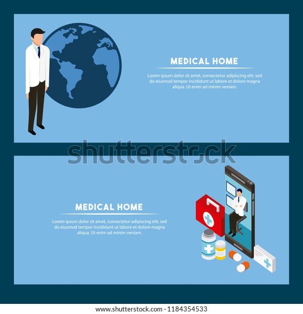 Digital Health Concept Stock Vector (Royalty Free) 1184354533 ...