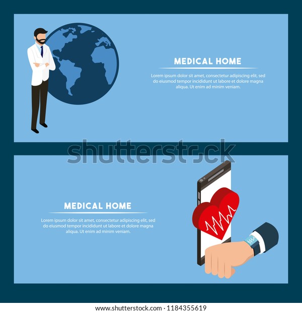 Digital Health Concept Stock Vector (Royalty Free) 1184355619 ...