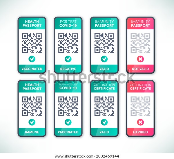 Digital Health Passport Qr Code On Stock Vector (Royalty Free ...