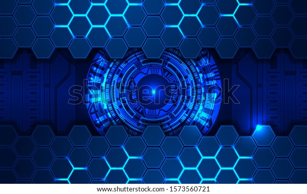 Digital Hexagon Circle Circuit Board Virtual Stock Vector (Royalty Free ...