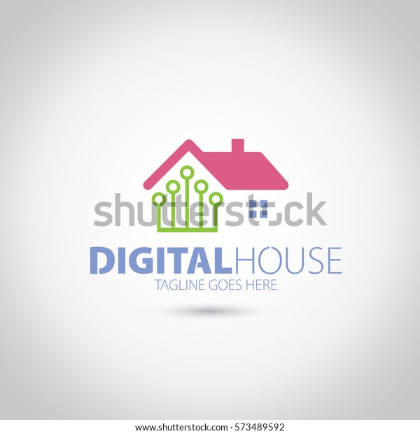 Digital House Logo Stock Vector (Royalty Free) 573489592 | Shutterstock