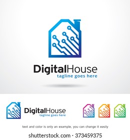 Digital House Logo Design Template Stock Vector (Royalty Free ...
