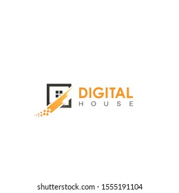Digital House Logo Icon Stock Vector (Royalty Free) 1555191104 ...