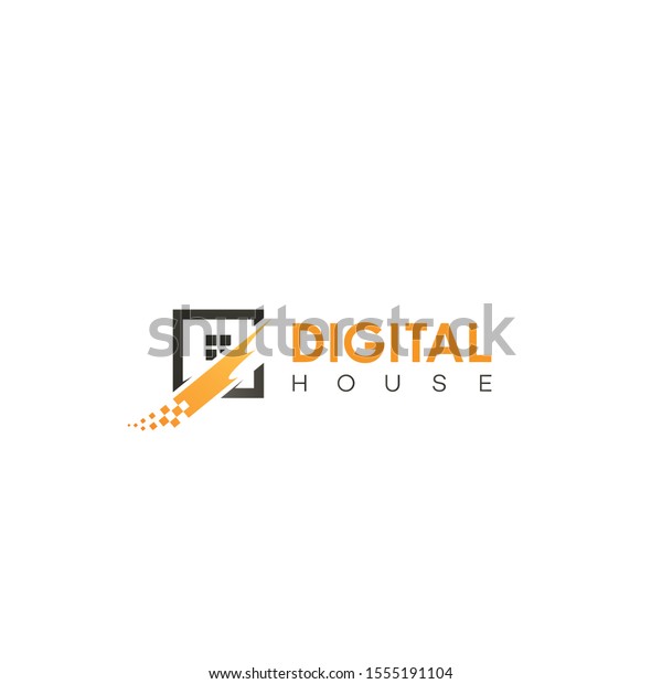 Digital House Logo Icon Stock Vector (Royalty Free) 1555191104 ...