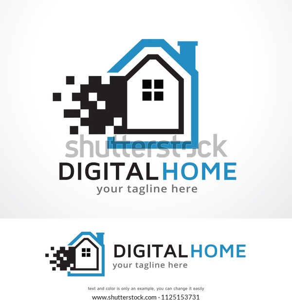 Digital House Logo Template Design Creative Stock Vector (Royalty Free ...
