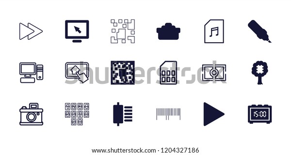 Digital Icon Collection 18 Digital Filled Stock Vector (Royalty Free ...