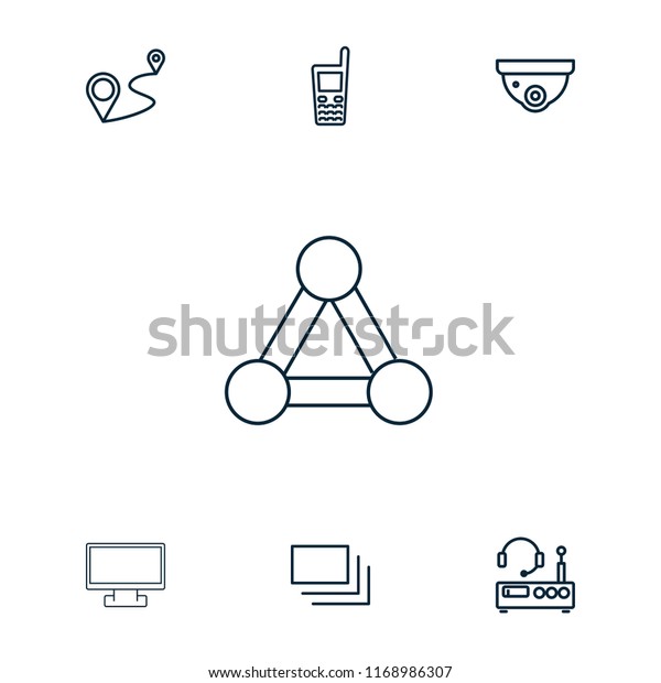 Digital Icon Collection 7 Digital Outline: vector de stock (libre de ...