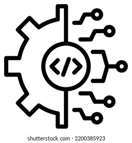 Digital Icon Line Vector Illustration Stock Vector (Royalty Free ...