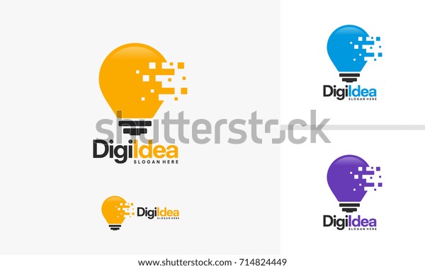 Digital Idea Logo Template Digital Inspiration Stock Vector (Royalty ...